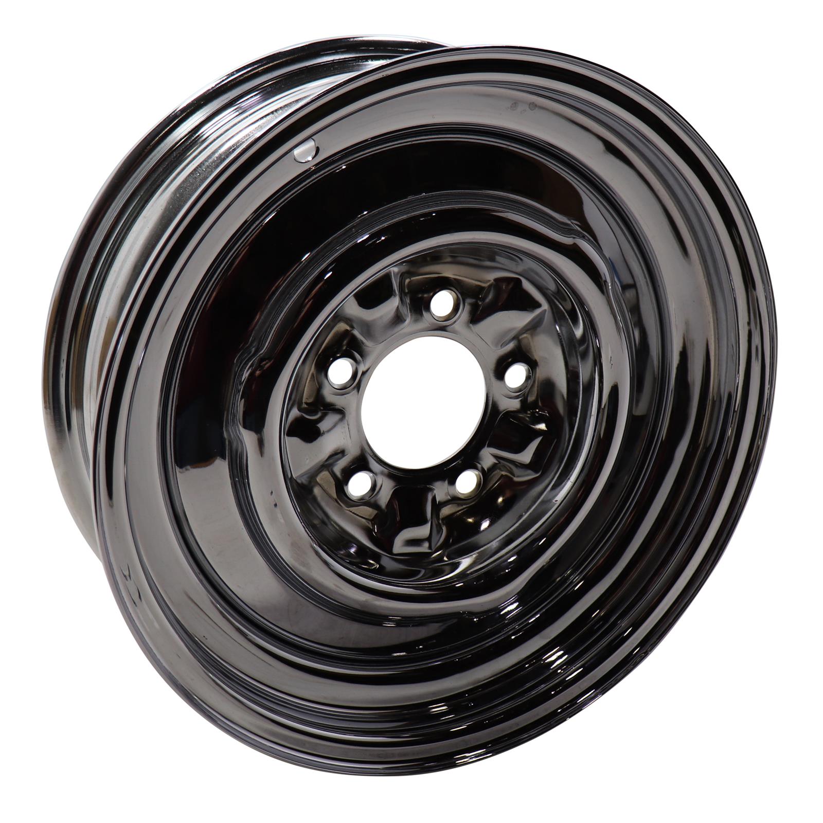 Speedway O/E Style Hot Rod Chrome Steel Wheel, 15x5, 5 on 4.75, 3