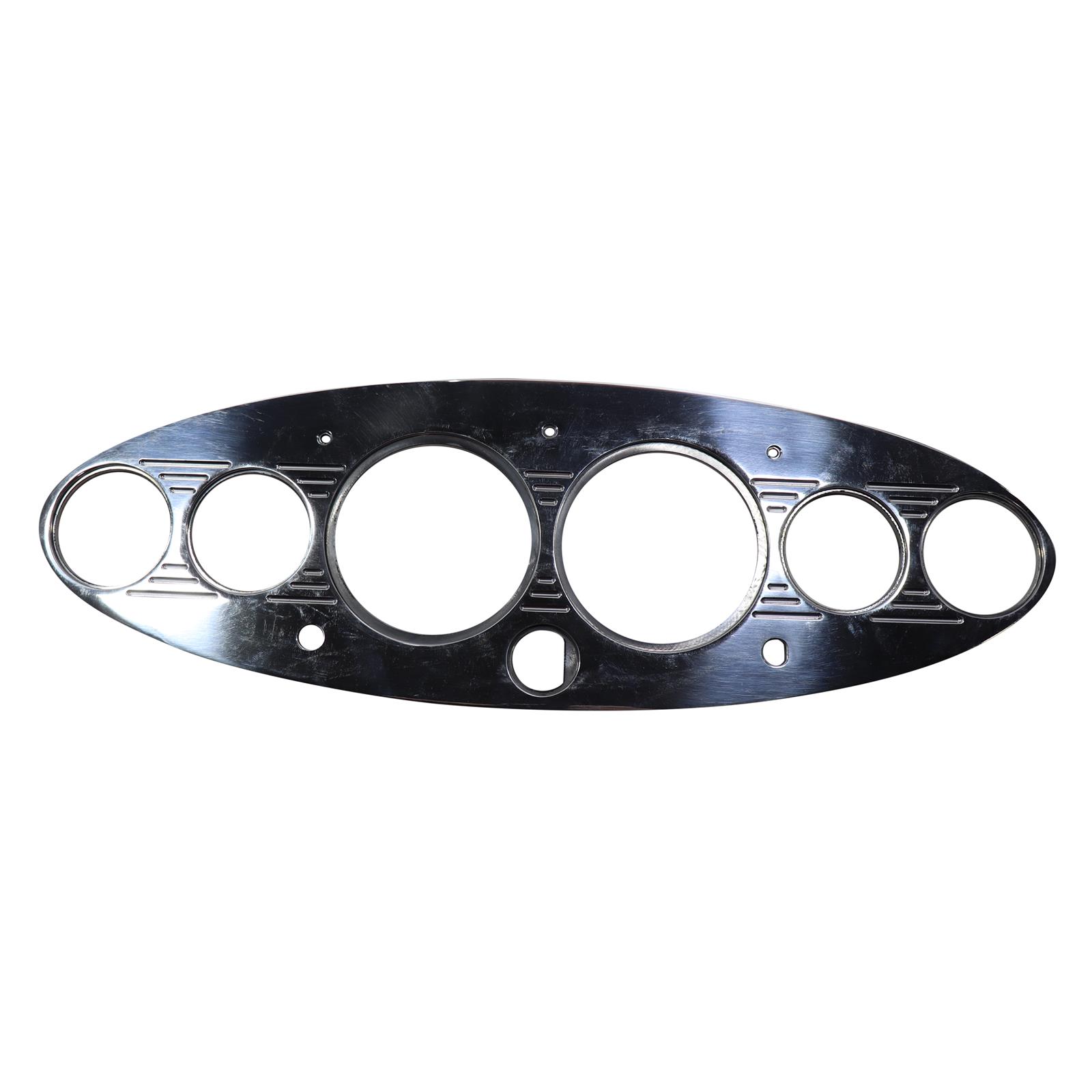 Speedway Universal 6 Gauge Dash Panel, Polished