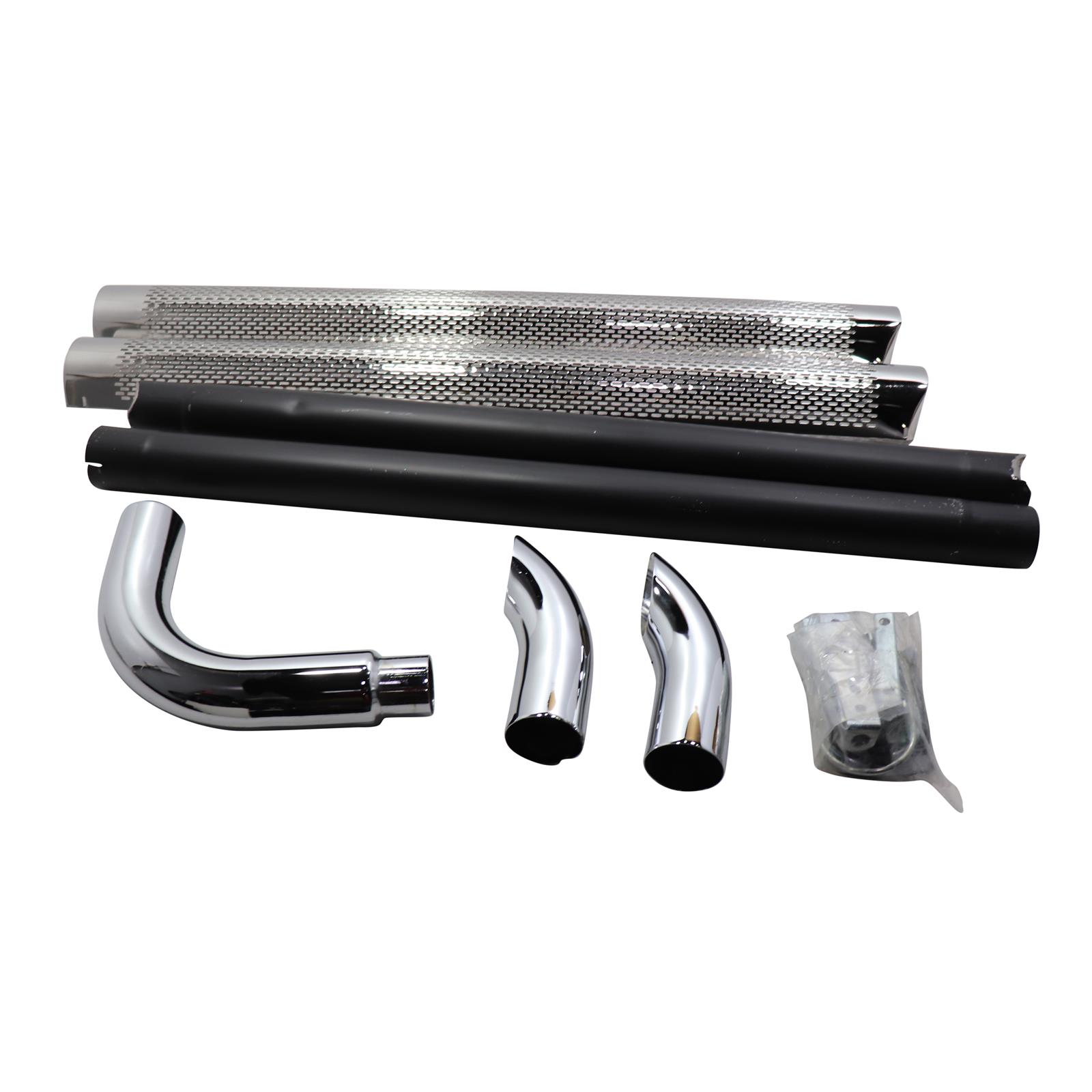 Patriot Exhaust H1060 Chrome Side Pipes w/Mufflers, 60 Inch, PR