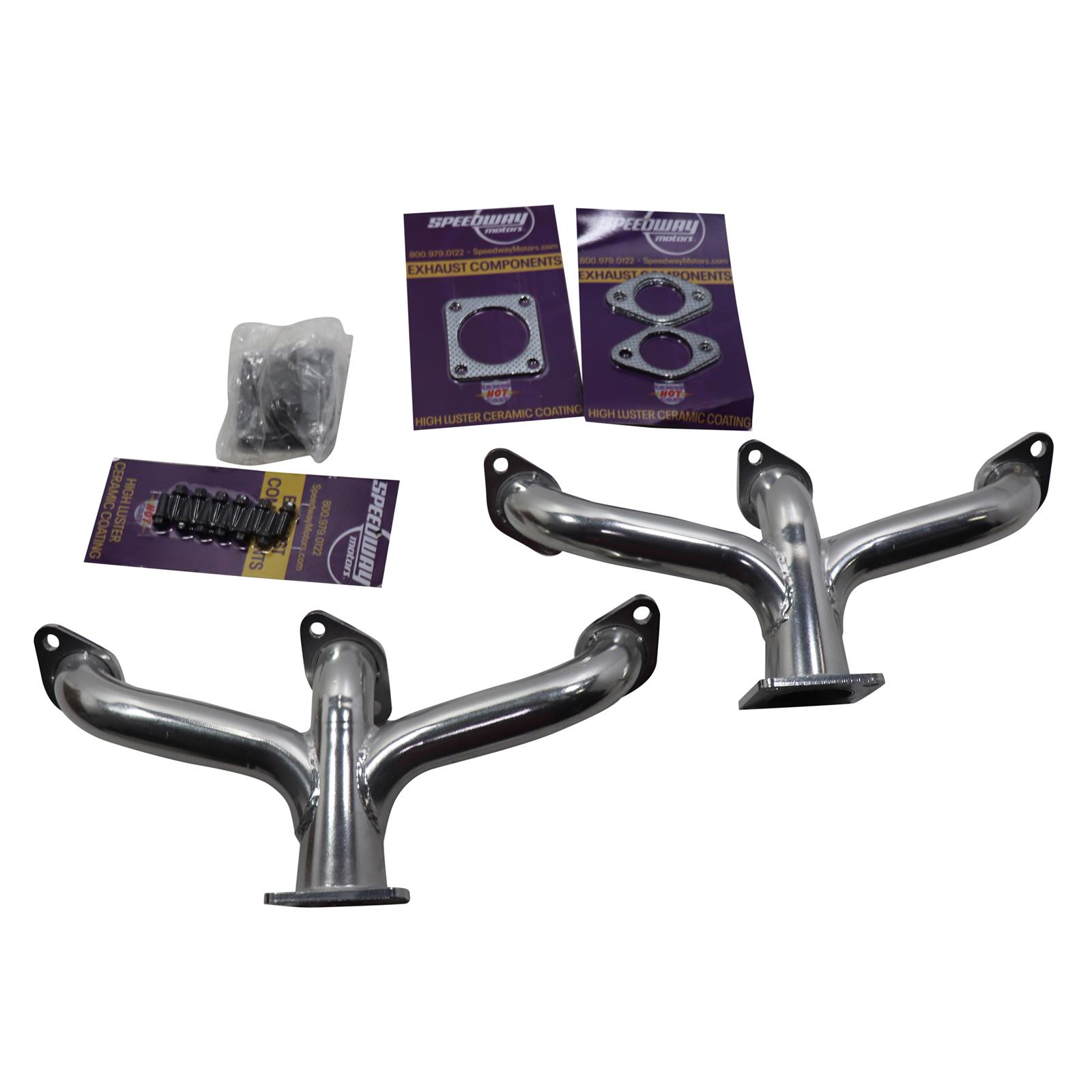 Speedway Ford Flathead V8 Center Dump Headers, AHC
