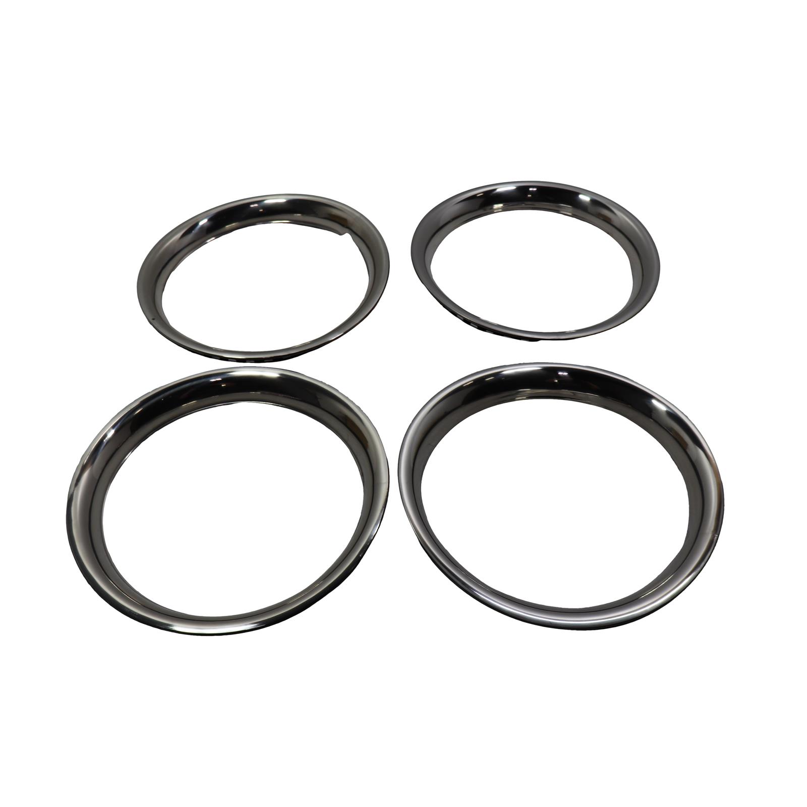 OER *TR3000 14 Inch Rally Wheel Trim Ring Set, SS 1-1/2 In Deep