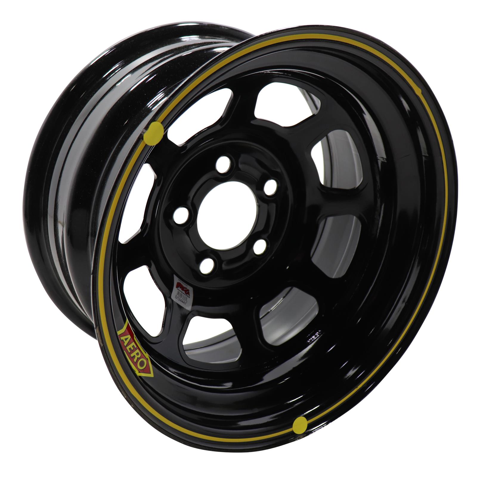 AERO 52 Series 15 x 8 Black IMCA Certified Wheel, 3 Offset, 5 x 4