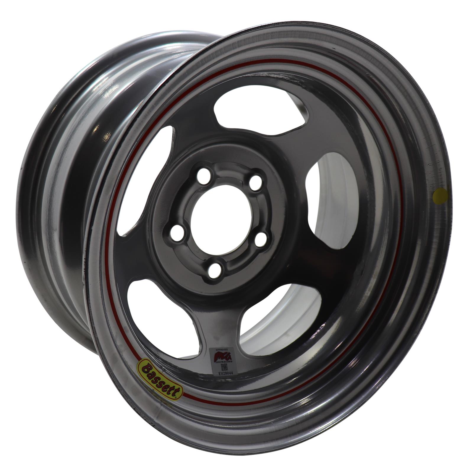 Bassett 15 x 8 IMCA Lightweight Steel 5x4.5 Wheel, 3 Backspace