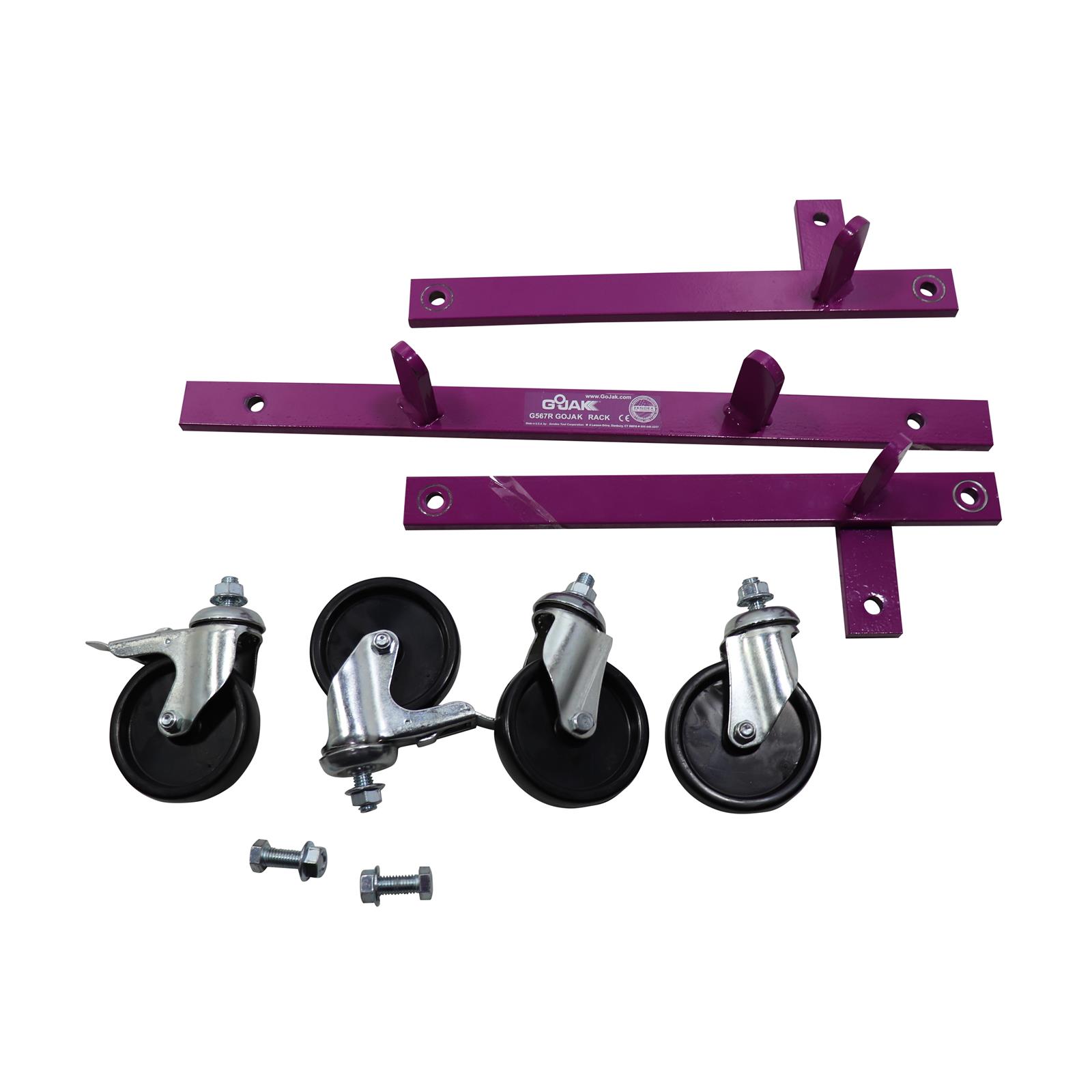 GoJak G567R Car Wheel Dolly Jack Mobile Rolling Storage Rack