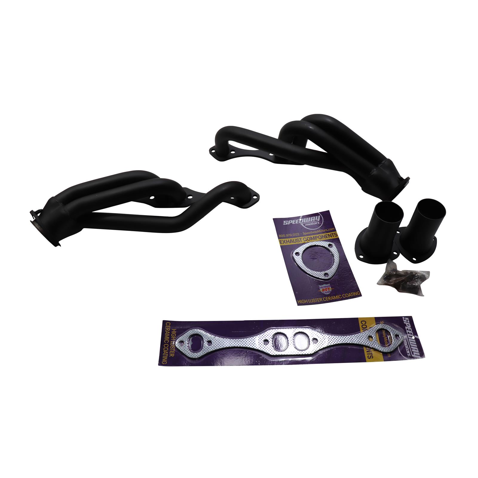 1955-57 Chevy Chassis Headers for Rack and Pinion, Raw Finish