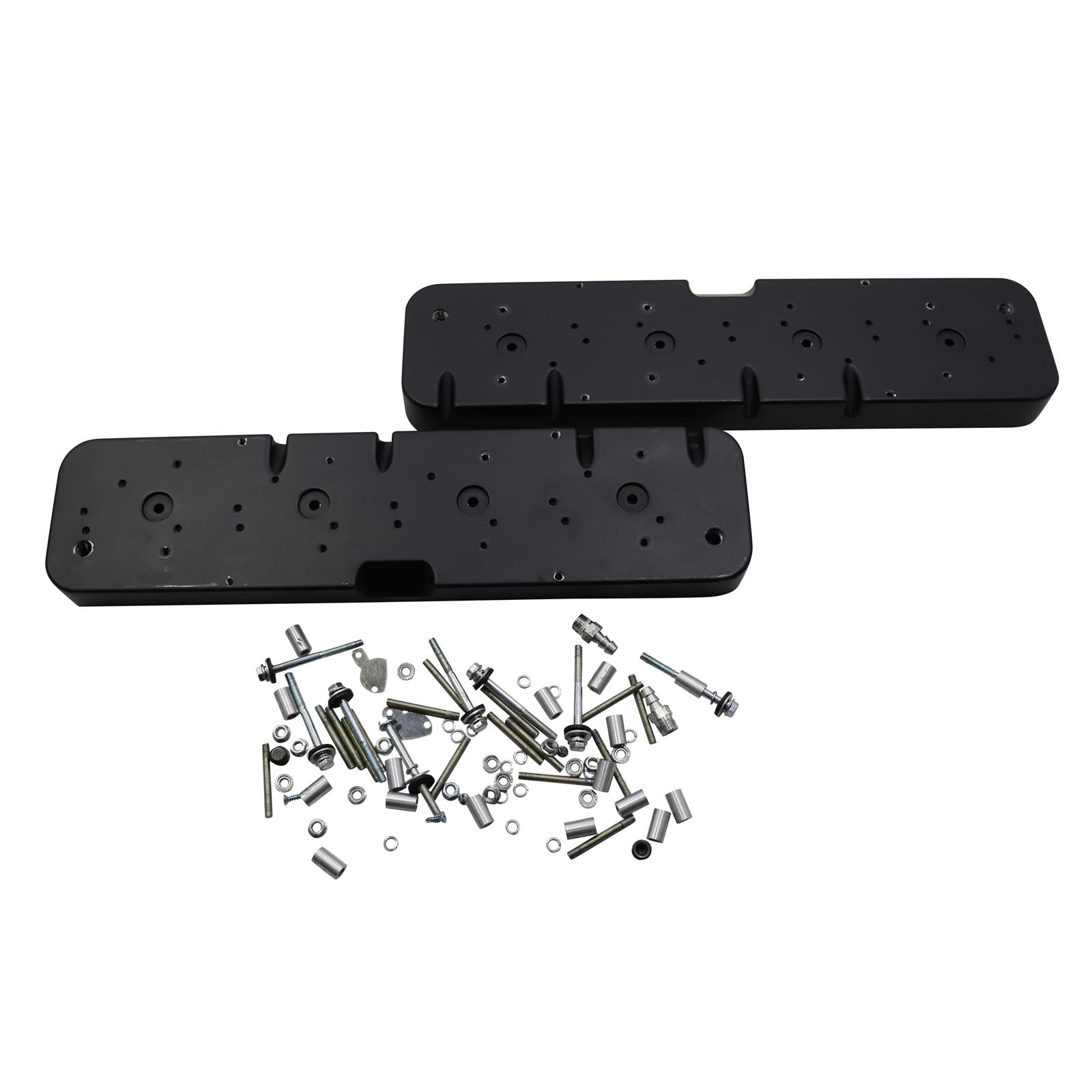 Speedway SBC Valve Cover Adapters/Coil Covers for LS V8, Black