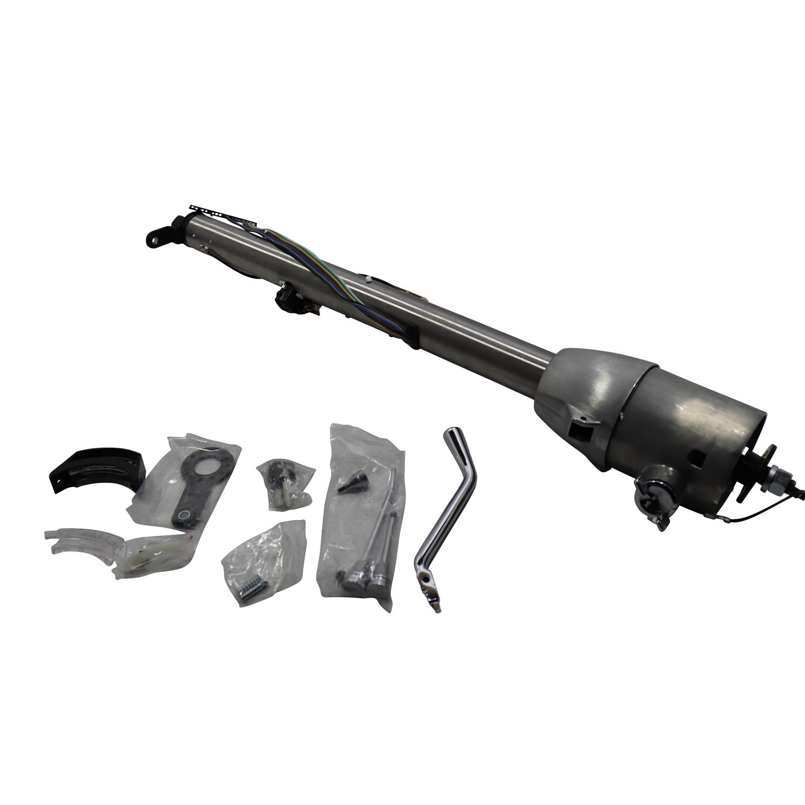 Universal Keyed GM Tilt Steering Column With Shifter, 32" Raw