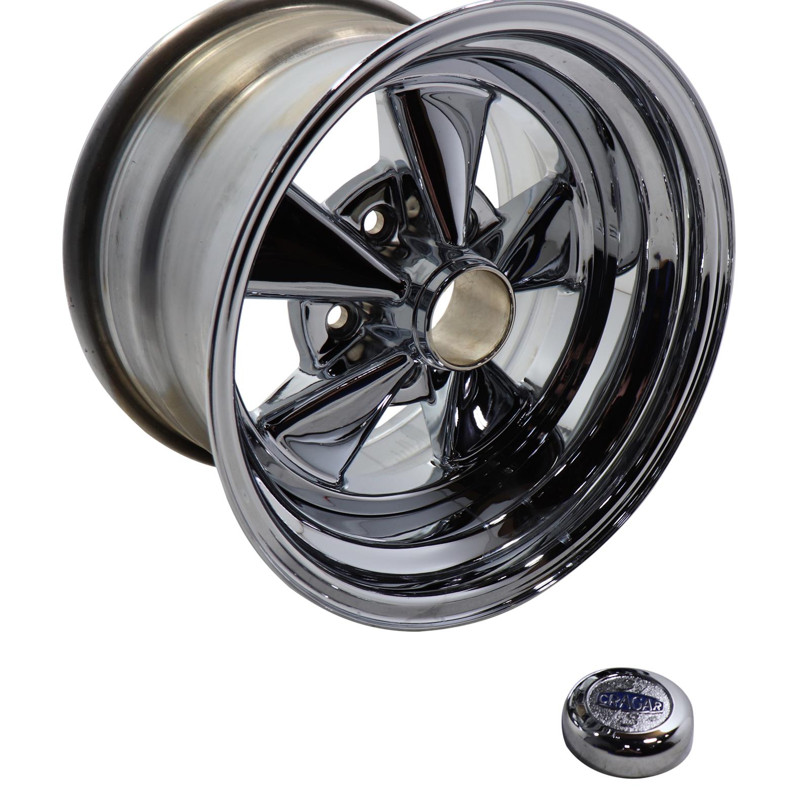 Cragar 61C513455 61C Series S/S Wheel, 15x10 Inch, 5x4.75 BP