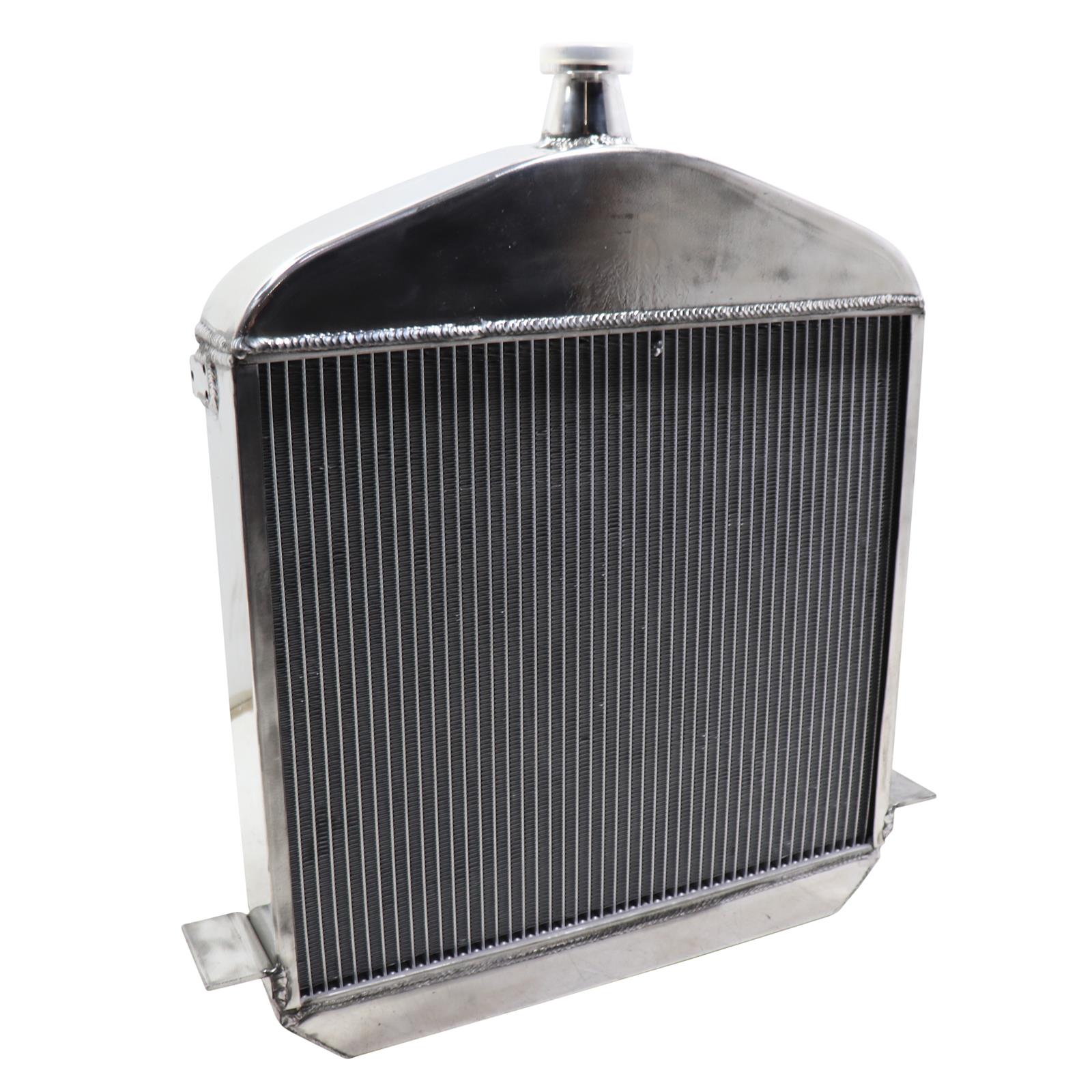Speedway 1917-1923 T-Bucket Polished Aluminum Radiator-Chevy Outl