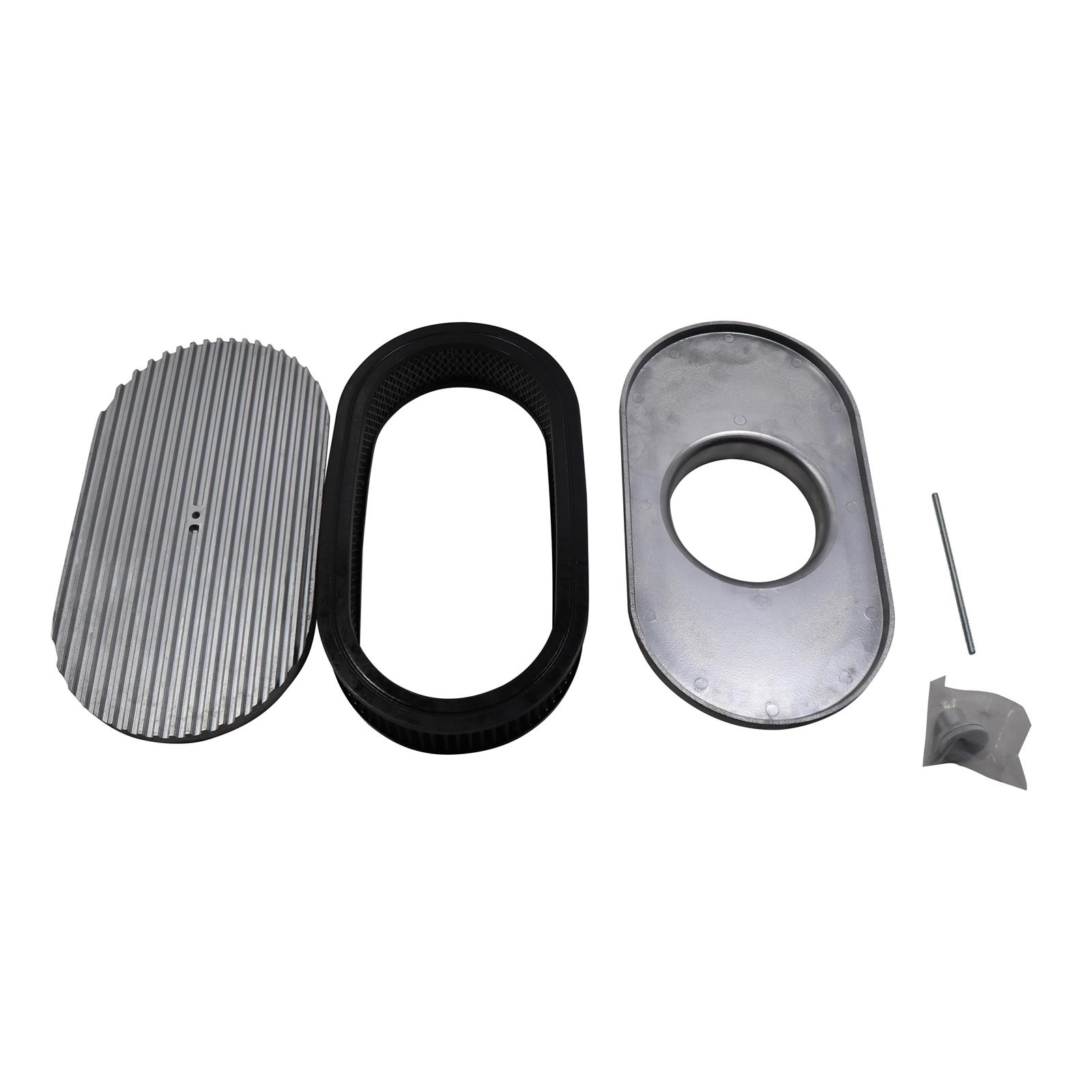 Speedway Cobra Style Single Quad Air Cleaner-Ford 289-351W V8-Pla