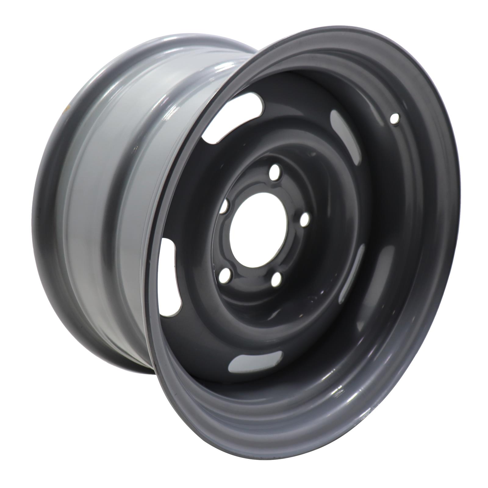 GM Rally Truck Wheel, 5 On 5 Inch Bolt Pattern, 15X8, Silver
