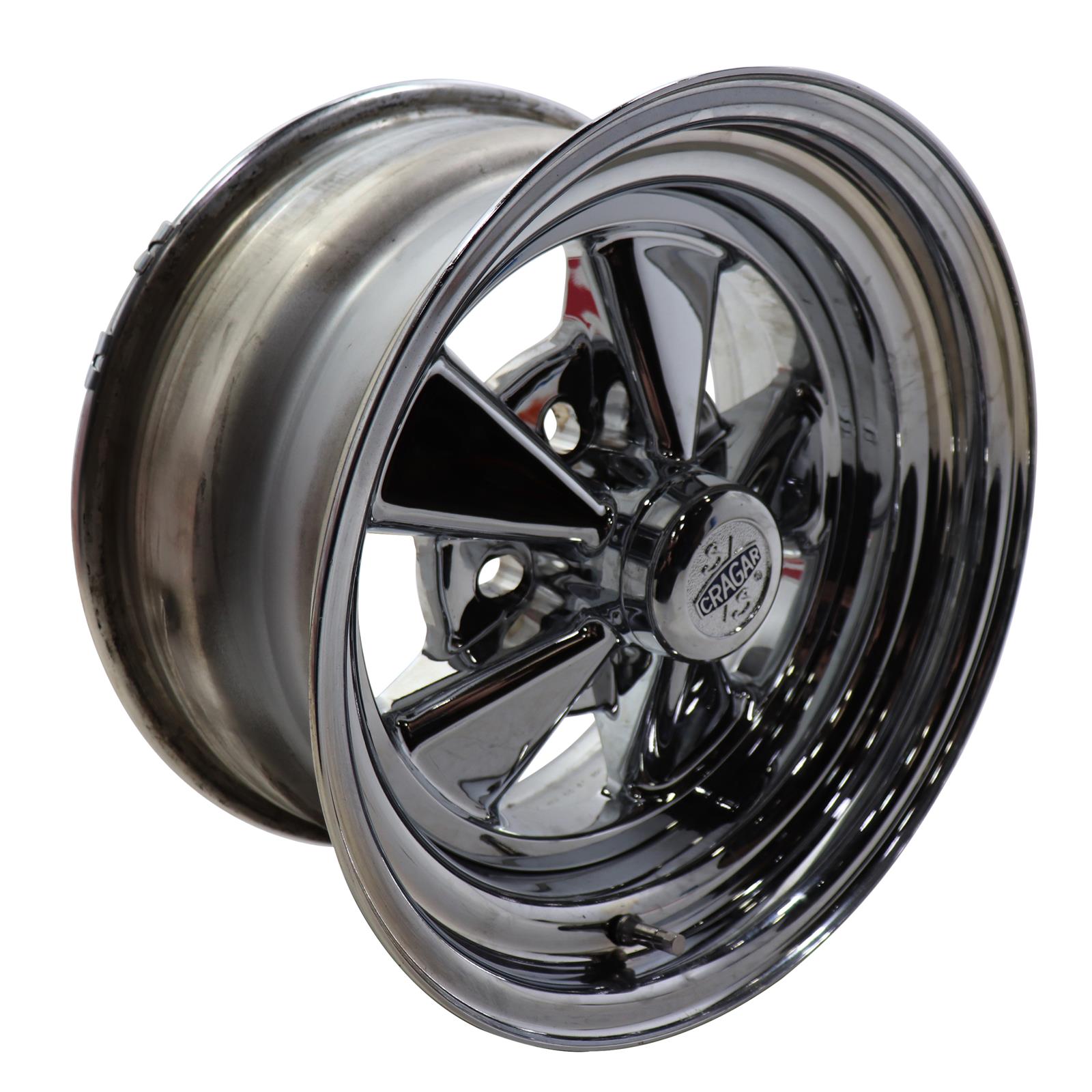Cragar 1526581402B Series 08/61 S/S Wheel, 15x8 Inch, 5x4.5, 5.0