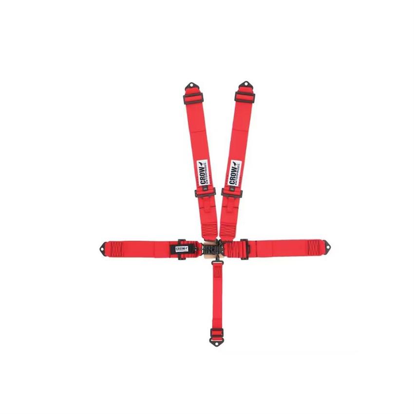 Crow 11002B 5-Way Latch Racing Harness, Red
