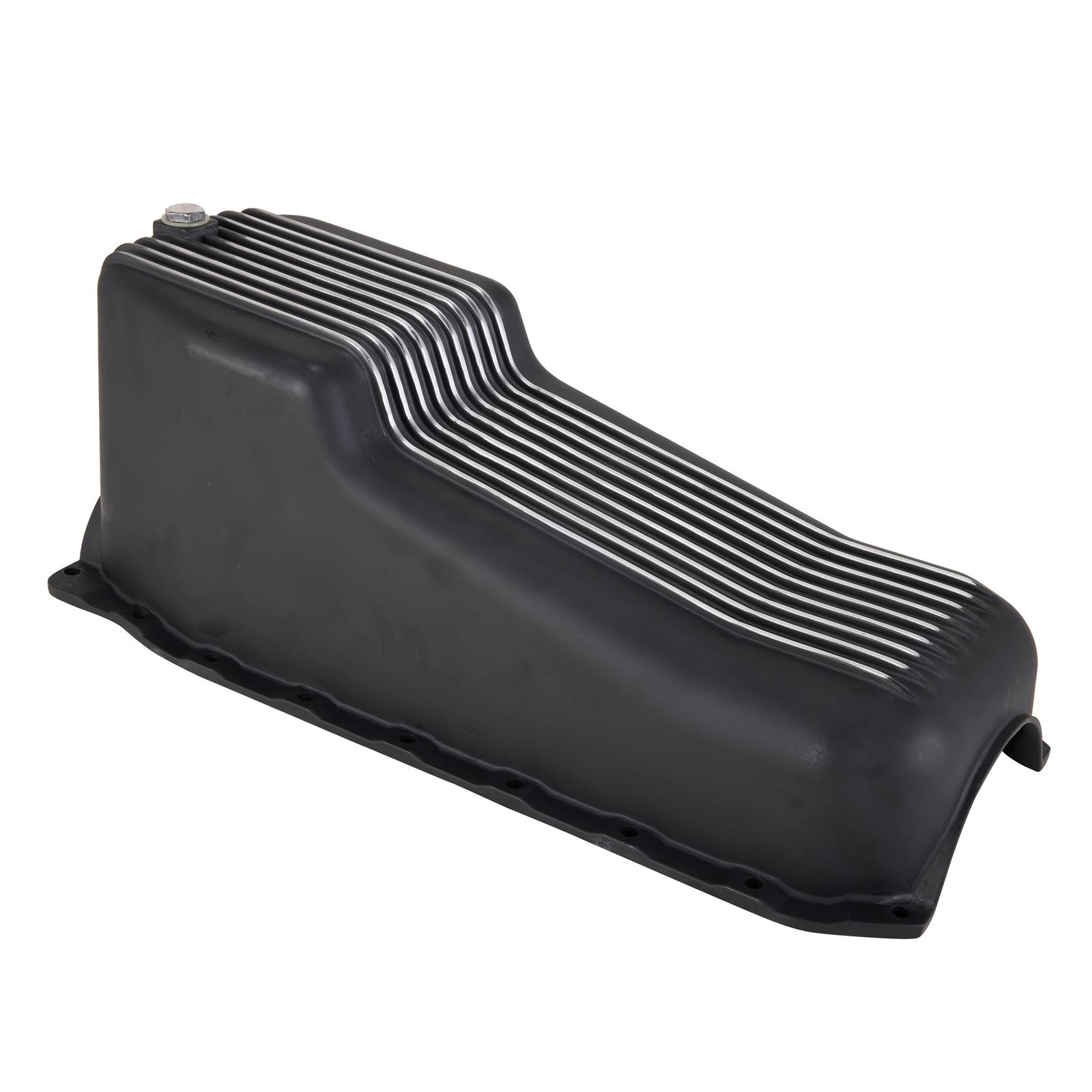 1986-Up Small Block Chevy Painted Black Aluminum Oil Pan