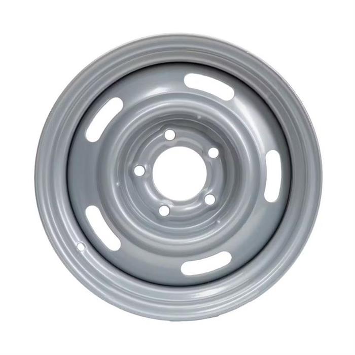 Speedway GM Style 15x7 In Rally Wheel, 5 on 4.75 Inch BP, Silver