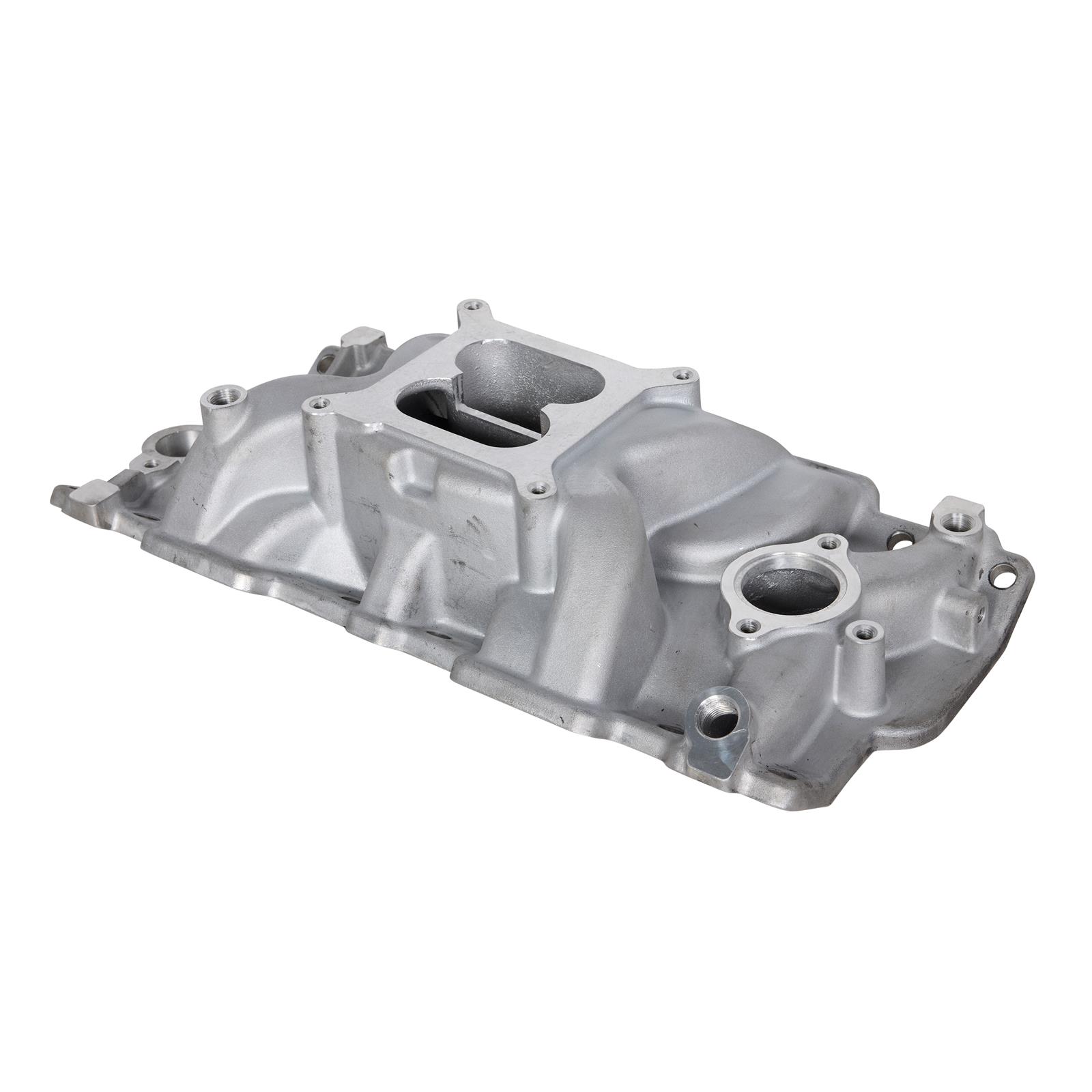 1957-86 SBC Chevy Intake Manifold, Dual Plane, RPM 350 Plain