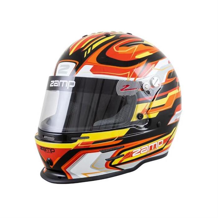 Zamp H753C4252 RZ-42Y Youth Graphic Helmet, Red/Black/Orange, 52