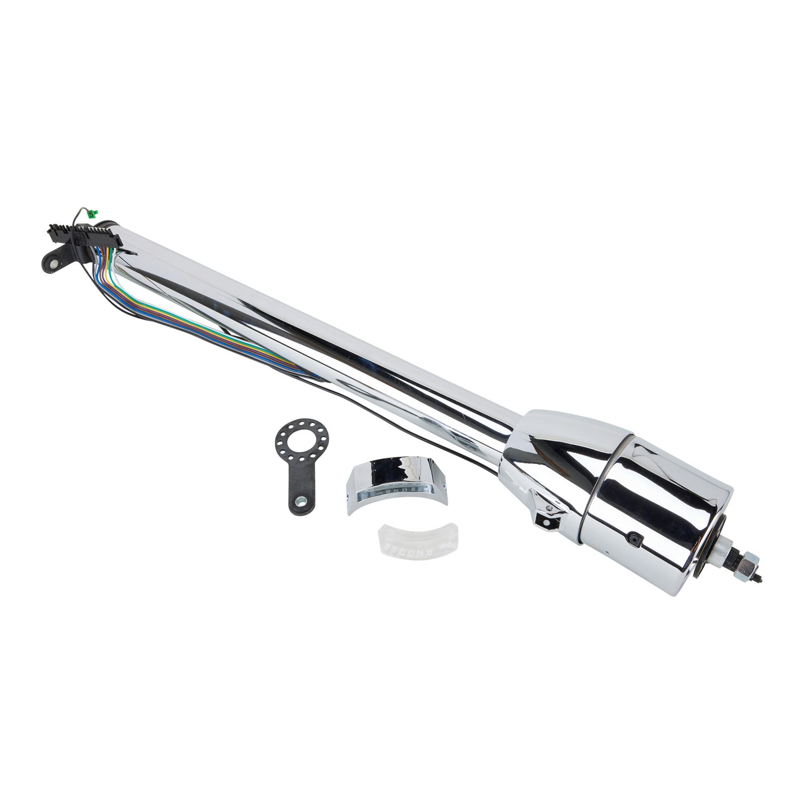 Universal GM Tilt Steering Column, 30 Inch, With Shifter, Chrome