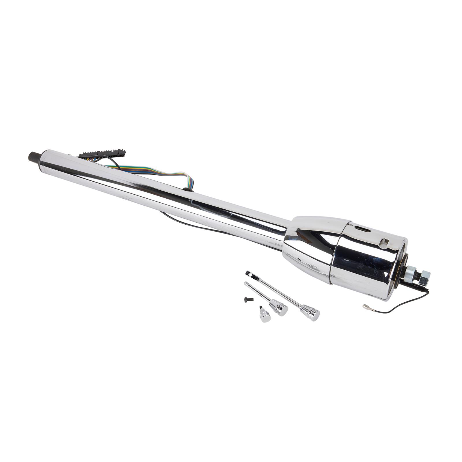 Universal GM Tilt Steering Column, Floor Shift, 30" Chrome