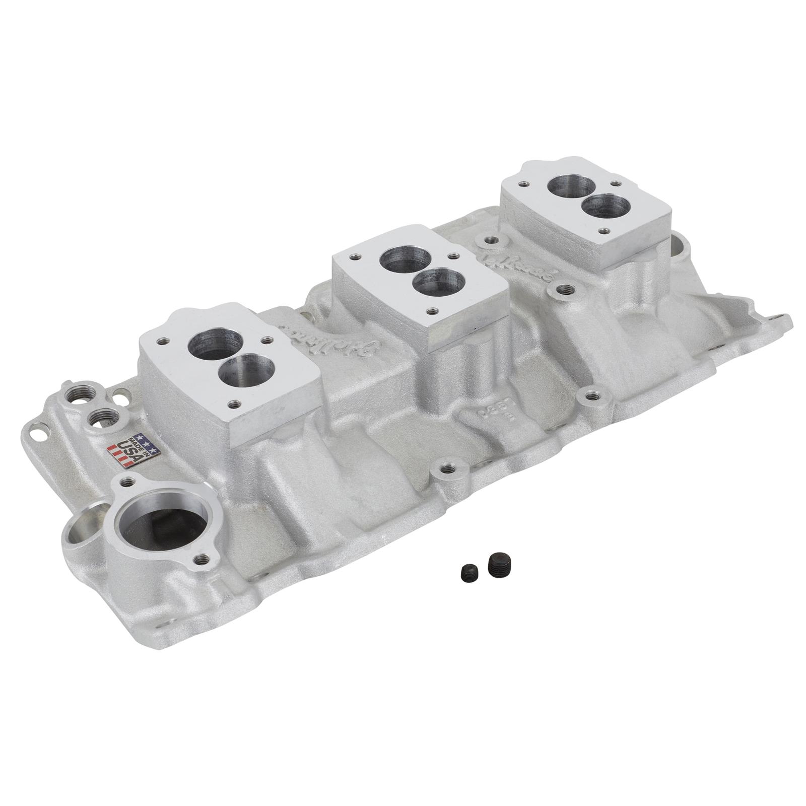 Edelbrock 5418 Small Block Chevy 3x2 3-Bolt Carb Intake Manifold