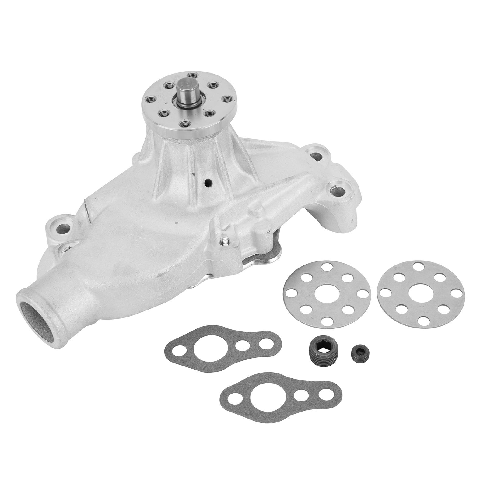 Speedway Small Block Chevy Short Aluminum Water Pump, Plain
