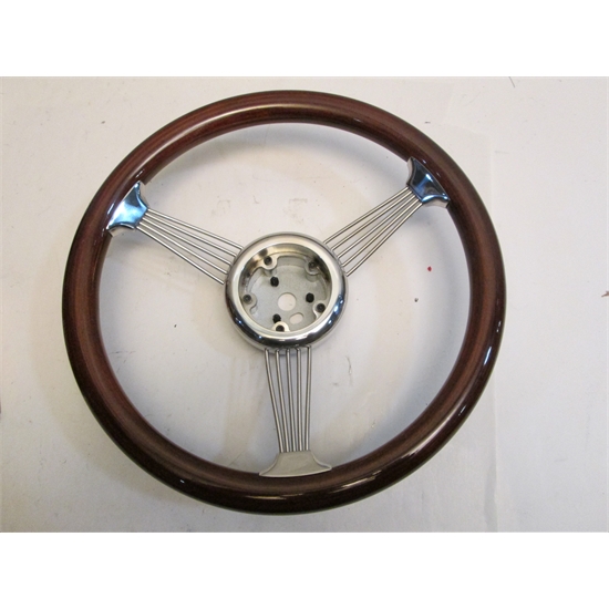 Garage Sale - Grant Classic Banjo Steering Wheel, Magogany Rim, 14-3/4 Inch