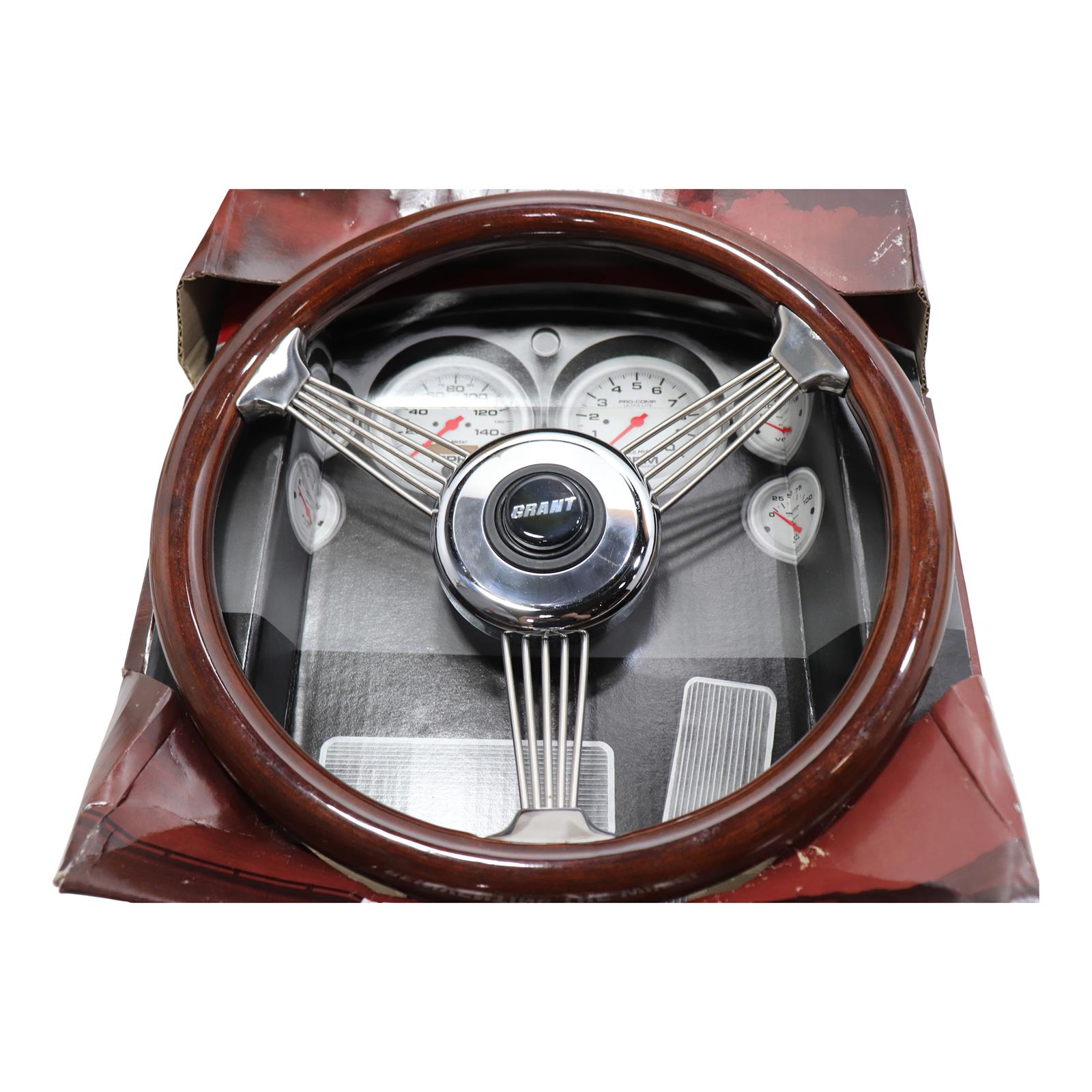 Grant 1057 Classic Banjo Steering Wheel, Mahogany Rim, 14-3/4 Inc