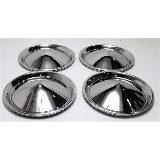 Garage Sale - 1957 Plymouth Cone Style Hubcaps, 15 Inch, Chrome, Set of 4