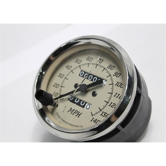 Garage Sale - Omega Kustom Tan 140mph Mechanical Speedometer
