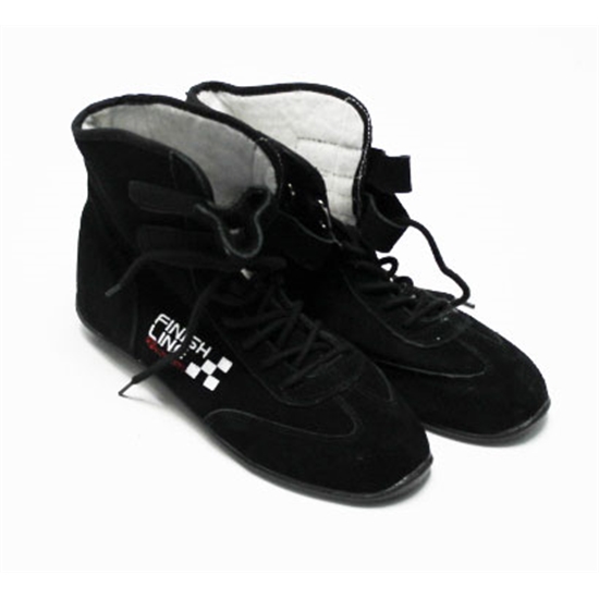 Finishline Leather High Top Racing Driver Shoe, SFI 3.5/5, Size 9