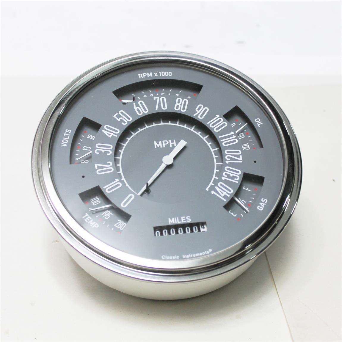 Garage Sale - Classic Instruments Six Pack Gauge, 1949-50 Chevy, Gray Face