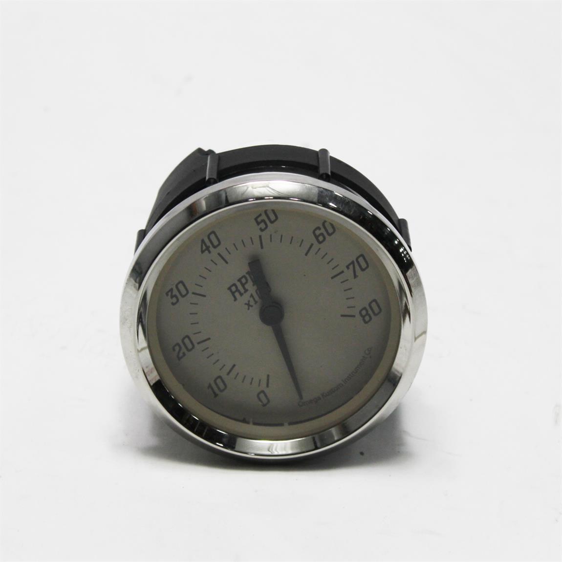 Garage Sale - Omega Kustom 8000 RPM Tachometer Gauge, 3-3/8, Timeless Tan