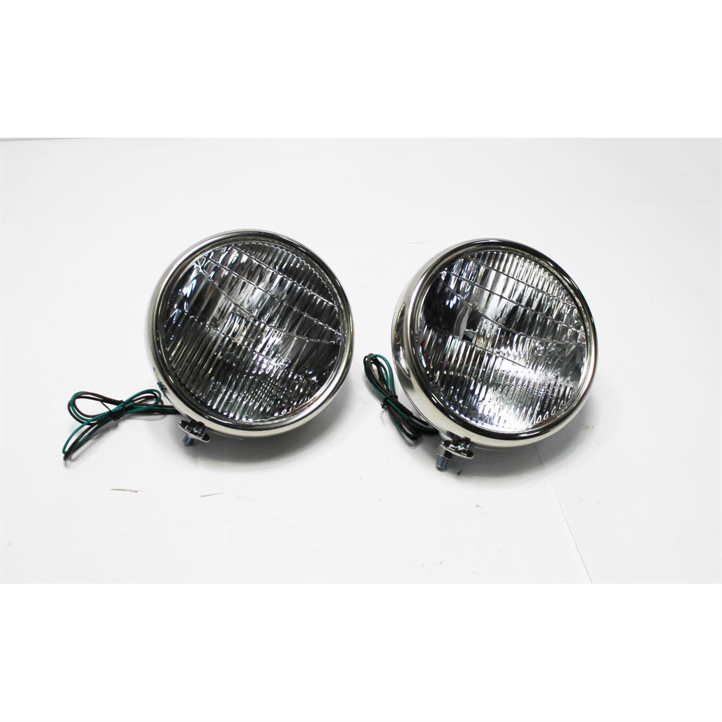 Garage Sale - 1930-31 Ford Model A Style Headlights, Stainless Steel