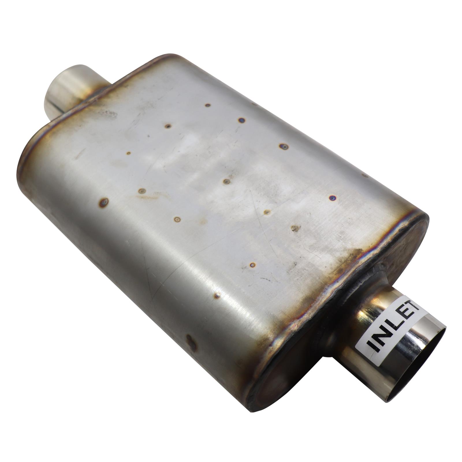 Stainless Steel Chamber Muffler, 3 Inch, Centered/Centered