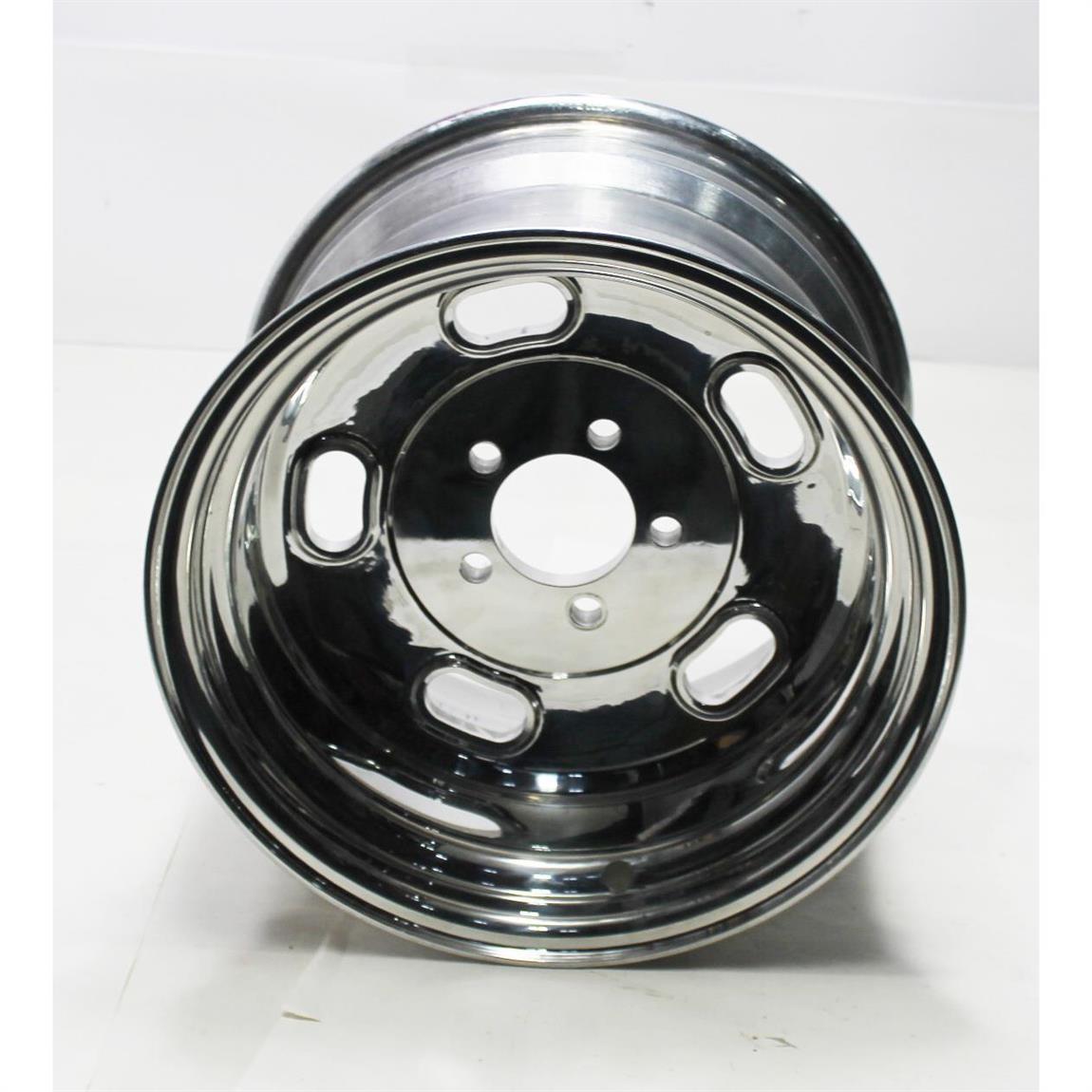 Polished Billet Kidney Bean Gasser II Wheel, 15x10, 5x4.5