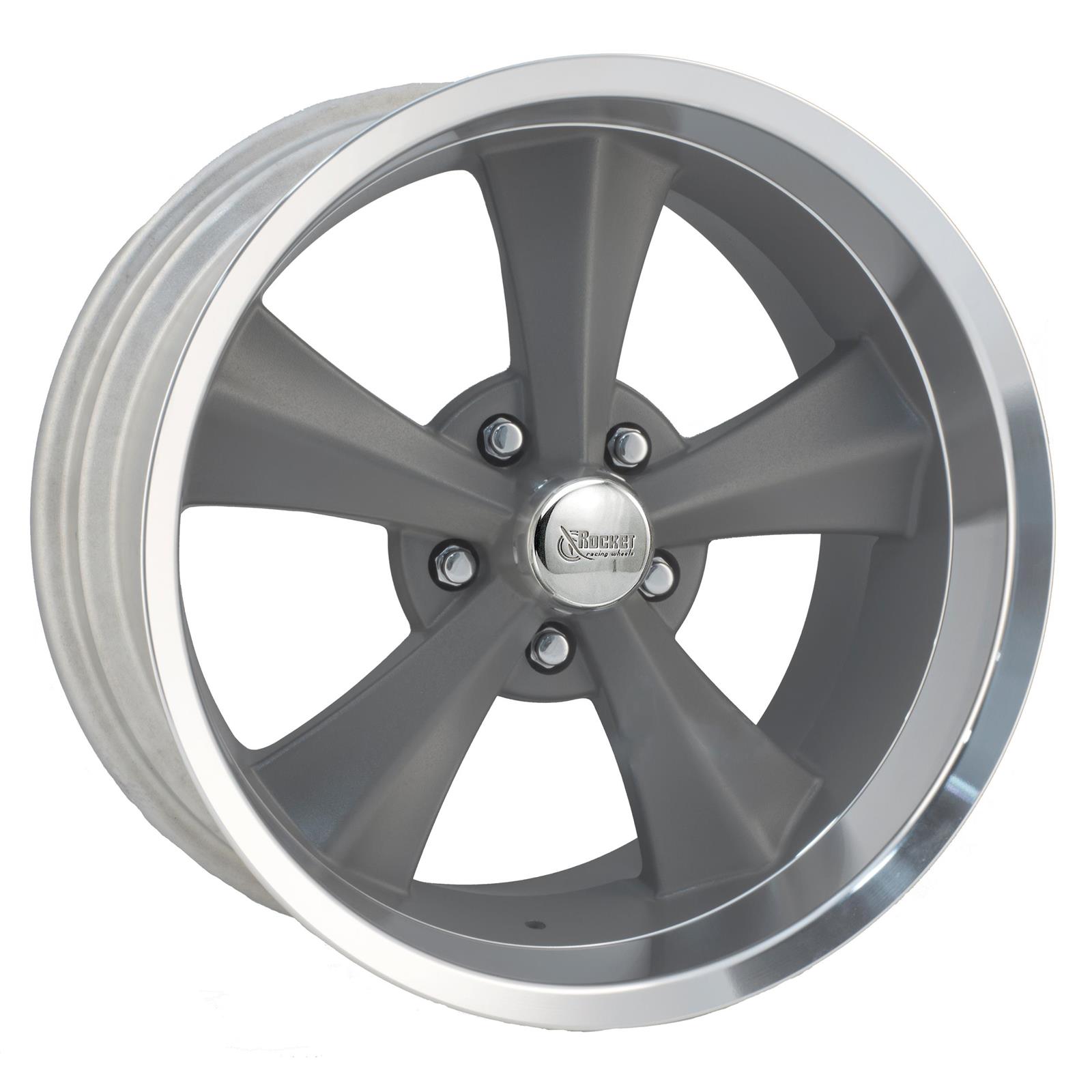 Rocket Racing R13-897352 Booster Gray 18x9 Wheel, 5 x 5, 5.25 BS