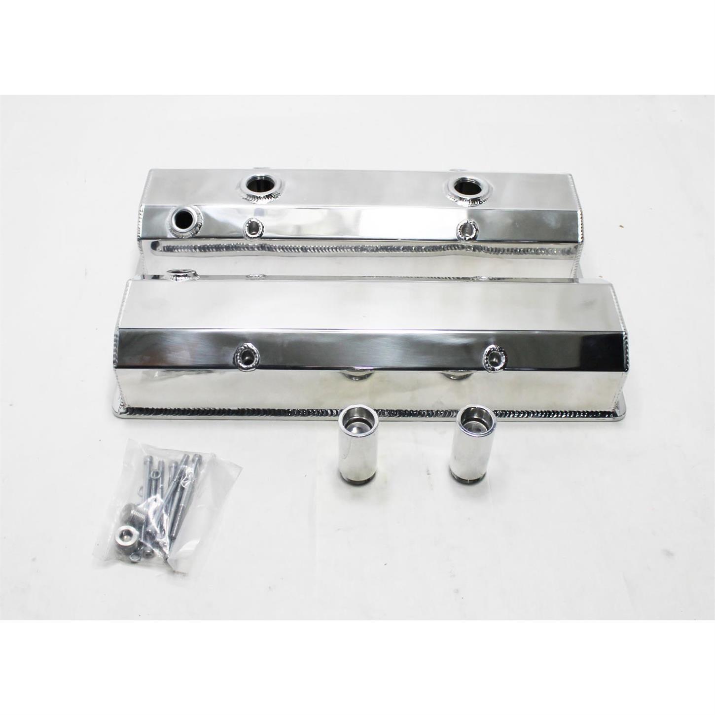 Small Block Chevy Fabricated Valve Covers w/ Breather Tubes