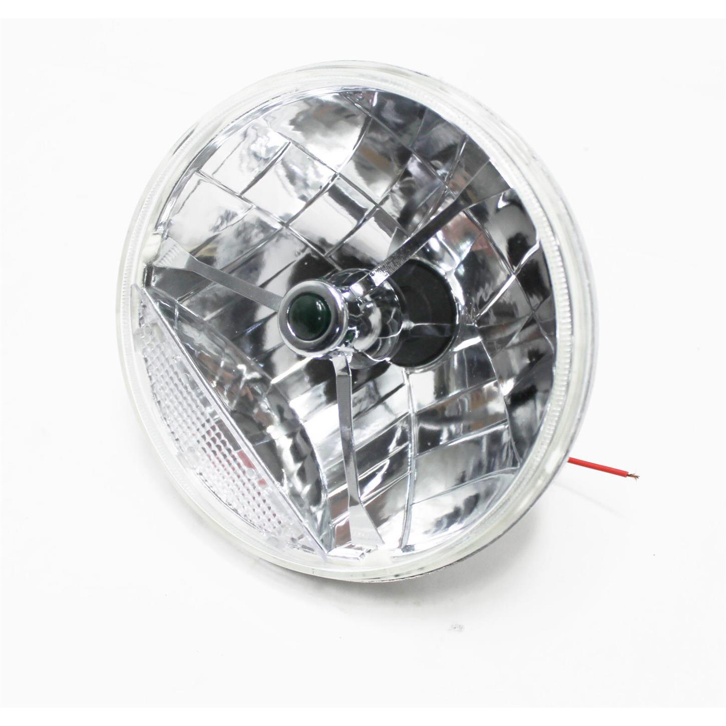 Speedway 7 Inch Tri-Bar Headlights w/ Clear Turn Signal Lens