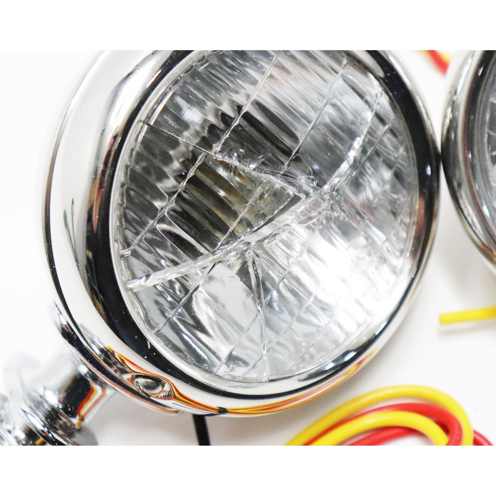 Speedway 1932 Ford Stainless Steel 12 Volt Cowl Lights, 3-1/2 Inc