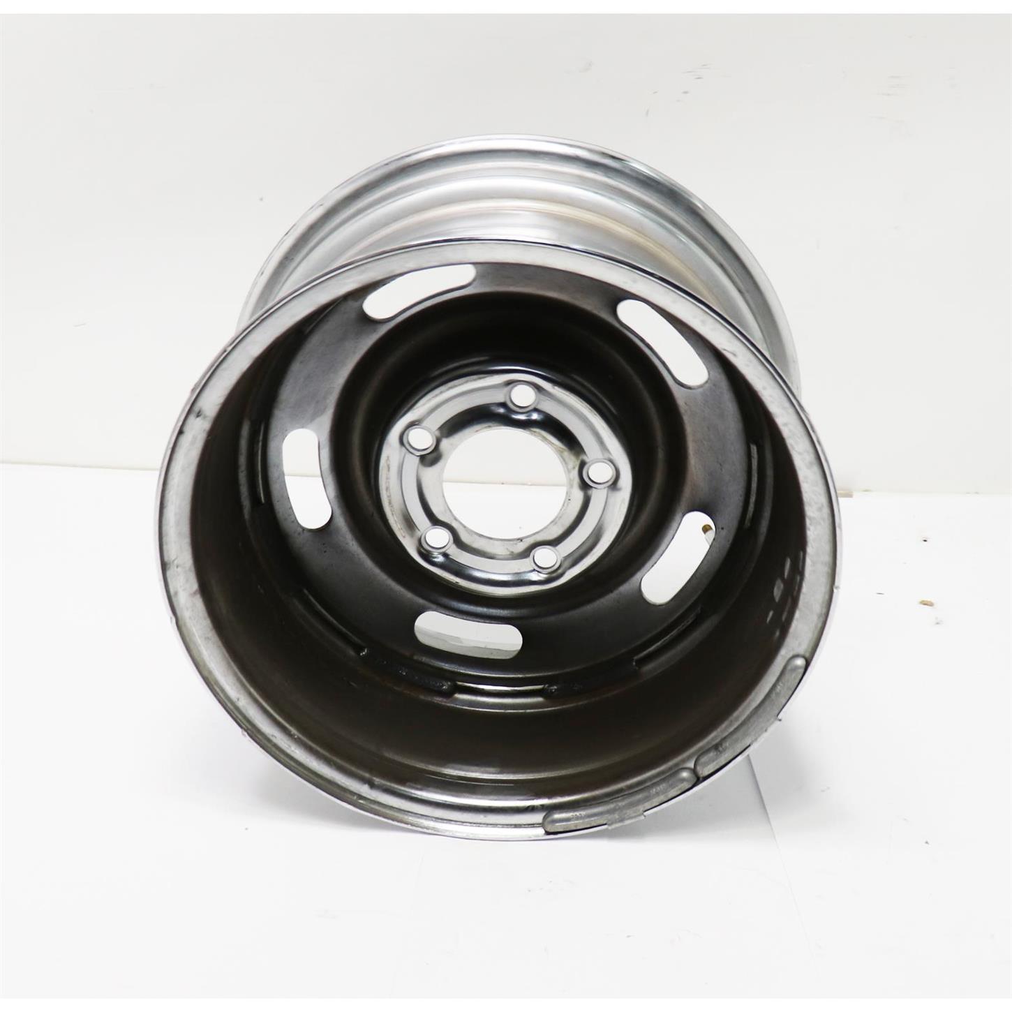 Speedway Steel GM-Style 15 Inch Rally Wheels, 5 on 5, 15X8