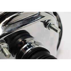 Speedway Single Diaphragm Power Brake Booster, 7 Inch, Chrome Fin