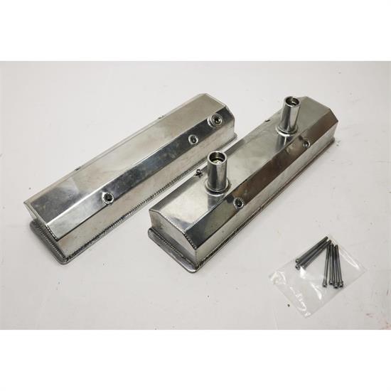 Small Block Chevy Fabricated Valve Covers w/ Breather Tubes