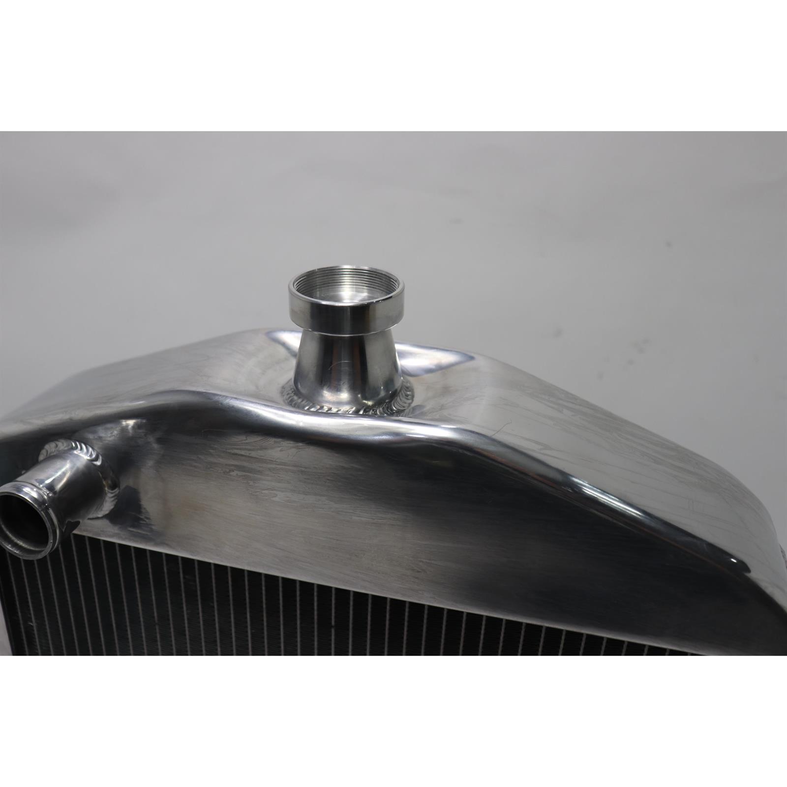 Speedway 1917-1923 T-Bucket Polished Aluminum Radiator-Chevy Outl