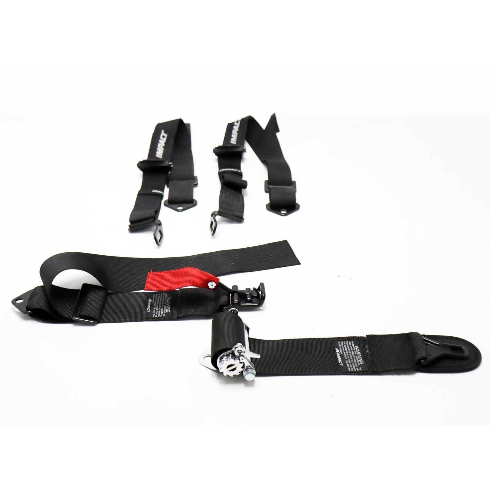 Impact Racing 5-Point Ratchet Seat Belt Set, 2 " Shoulder Strap