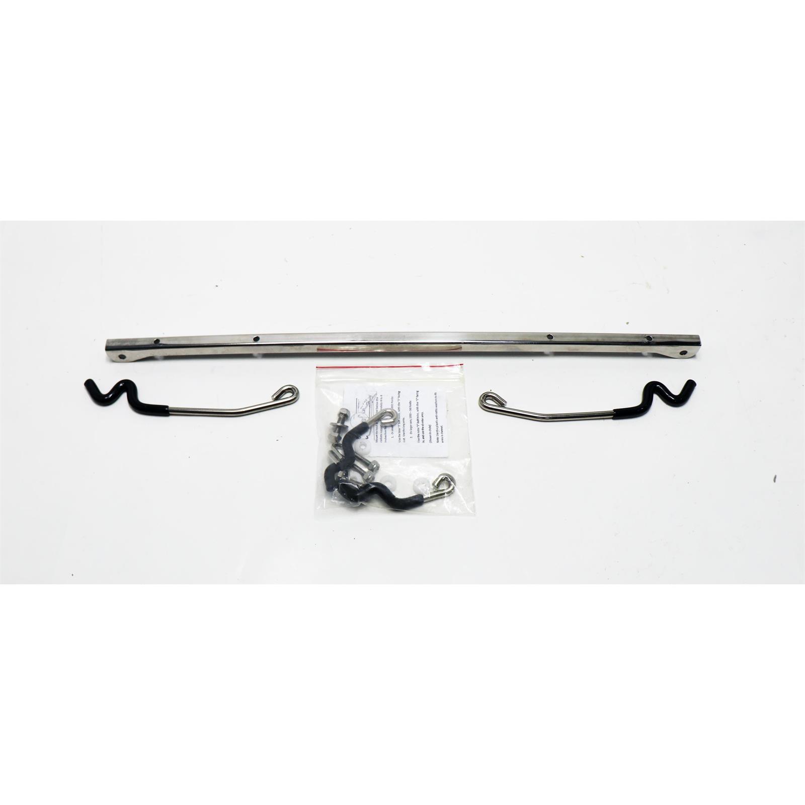 Speedway Universal Stainless Steel Street Rod Hood Prop Rod Kit