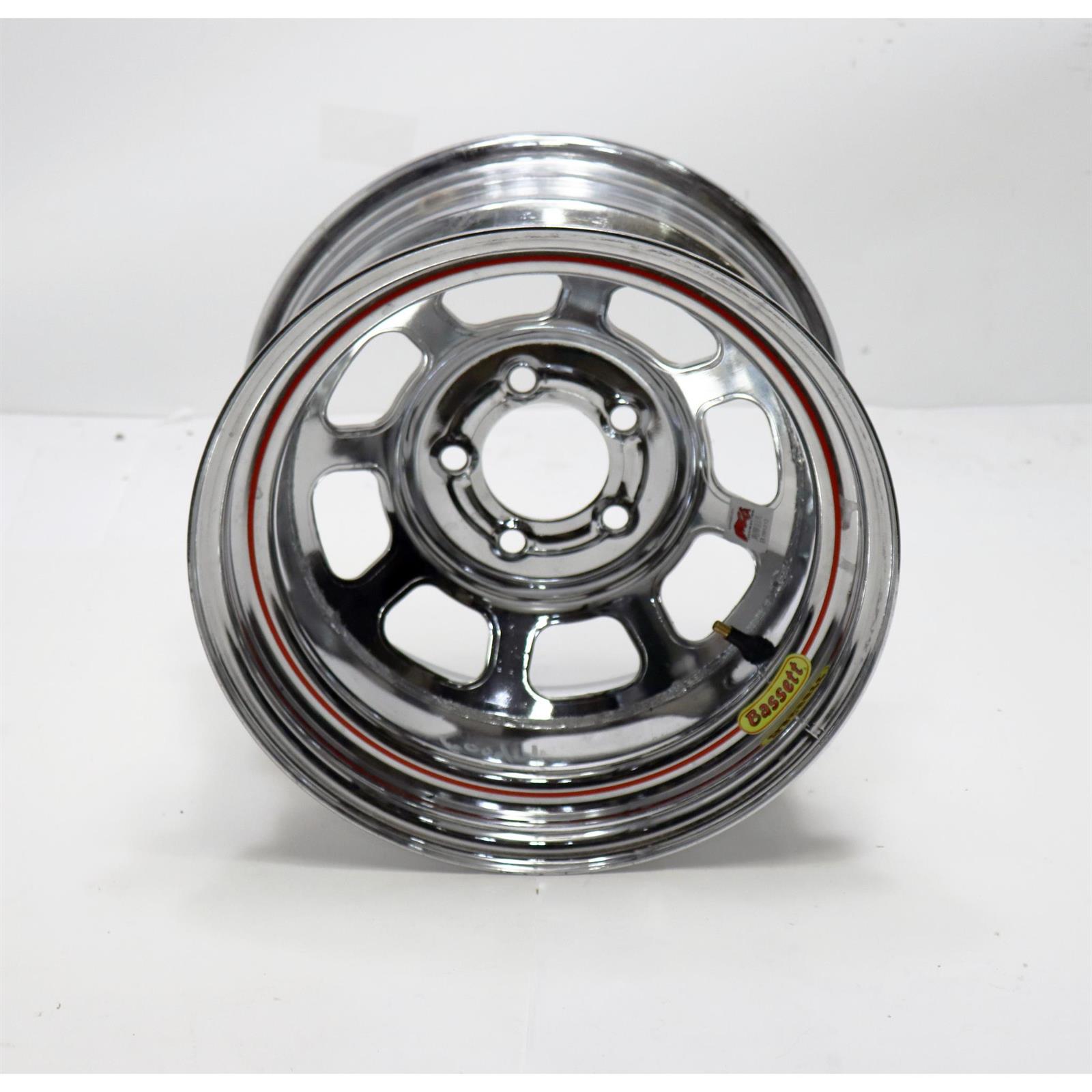 Bassett Chrome D-Hole 15 Inch Wheel 15x8, 5 on 4.75, Non Beadlock