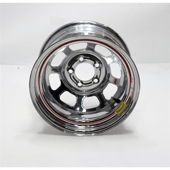 Bassett Chrome D-Hole 15 Inch Wheel 15x8, 5 on 4.75, Non Beadlock