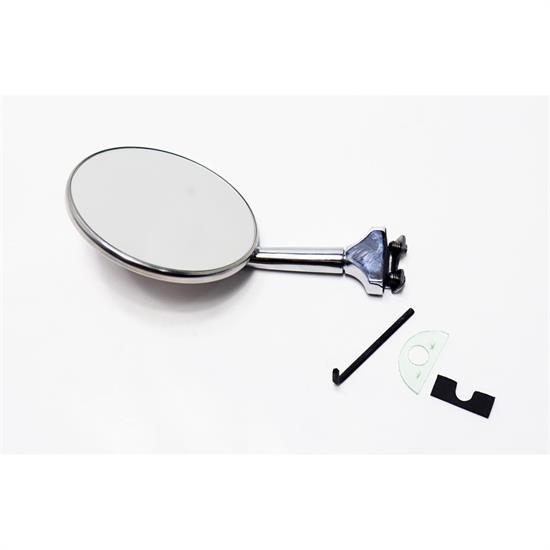 Universal Round Outside Rear View Mirror, Stainless