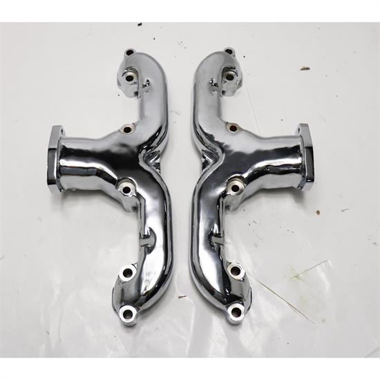Smoothie Rams Horn Exhaust Manifolds, Small Block Chevy, Chrome