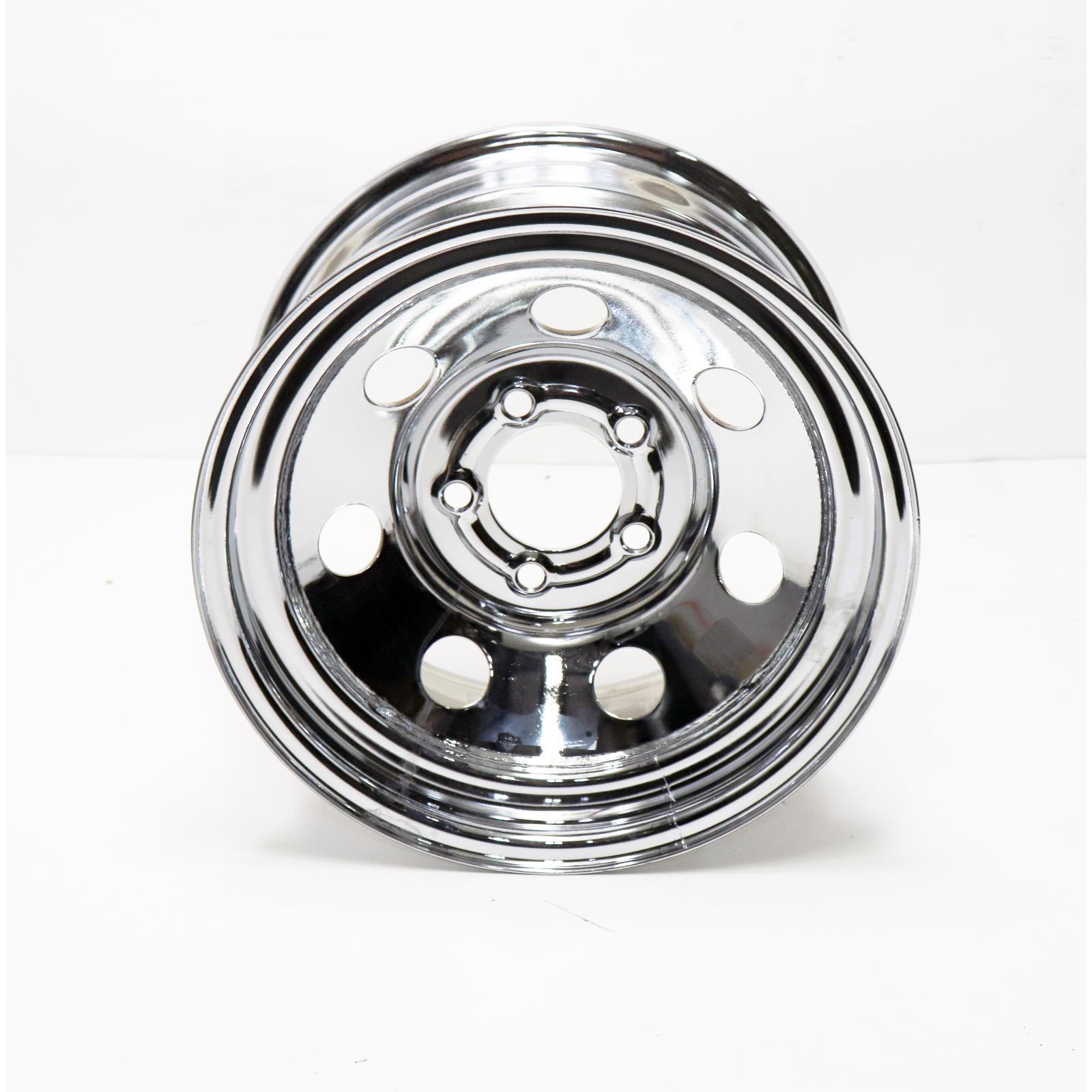 Speedway 15 Inch Chrome Wheel, 15x8, 5 on 4-3/4, No Beadlock